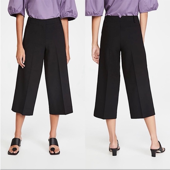 Tibi | Pants & Jumpsuits | Tibi Black Anson Wide Leg Cropped Pants ...